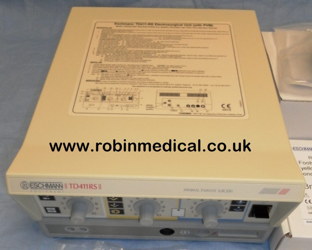 Eschmann TD411RS electrosurgical machines - Robin Medical Ltd