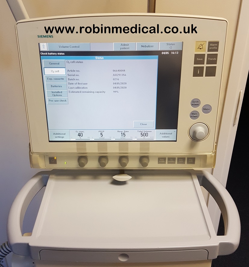 Siemens Servo I ICU ventilator - Robin Medical Ltd