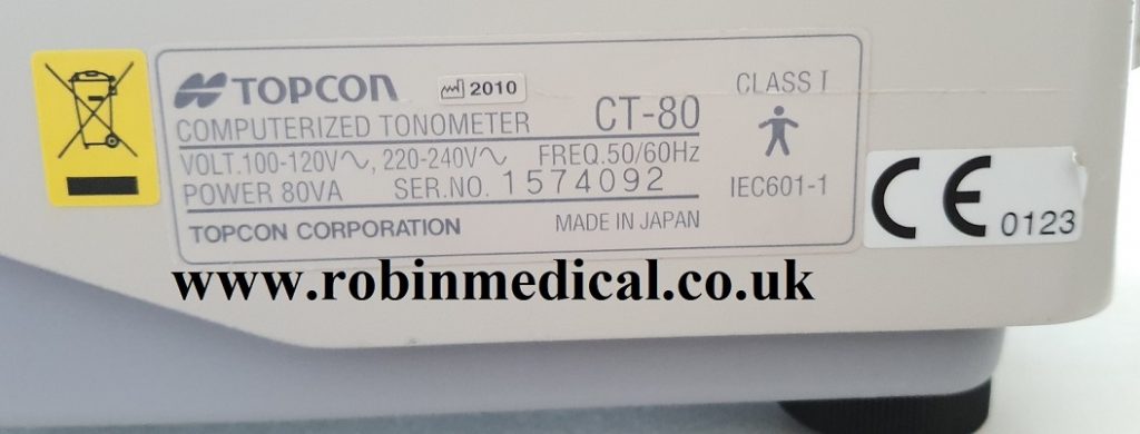 TOPCON CT-80 TONOMETER - Robin Medical Ltd