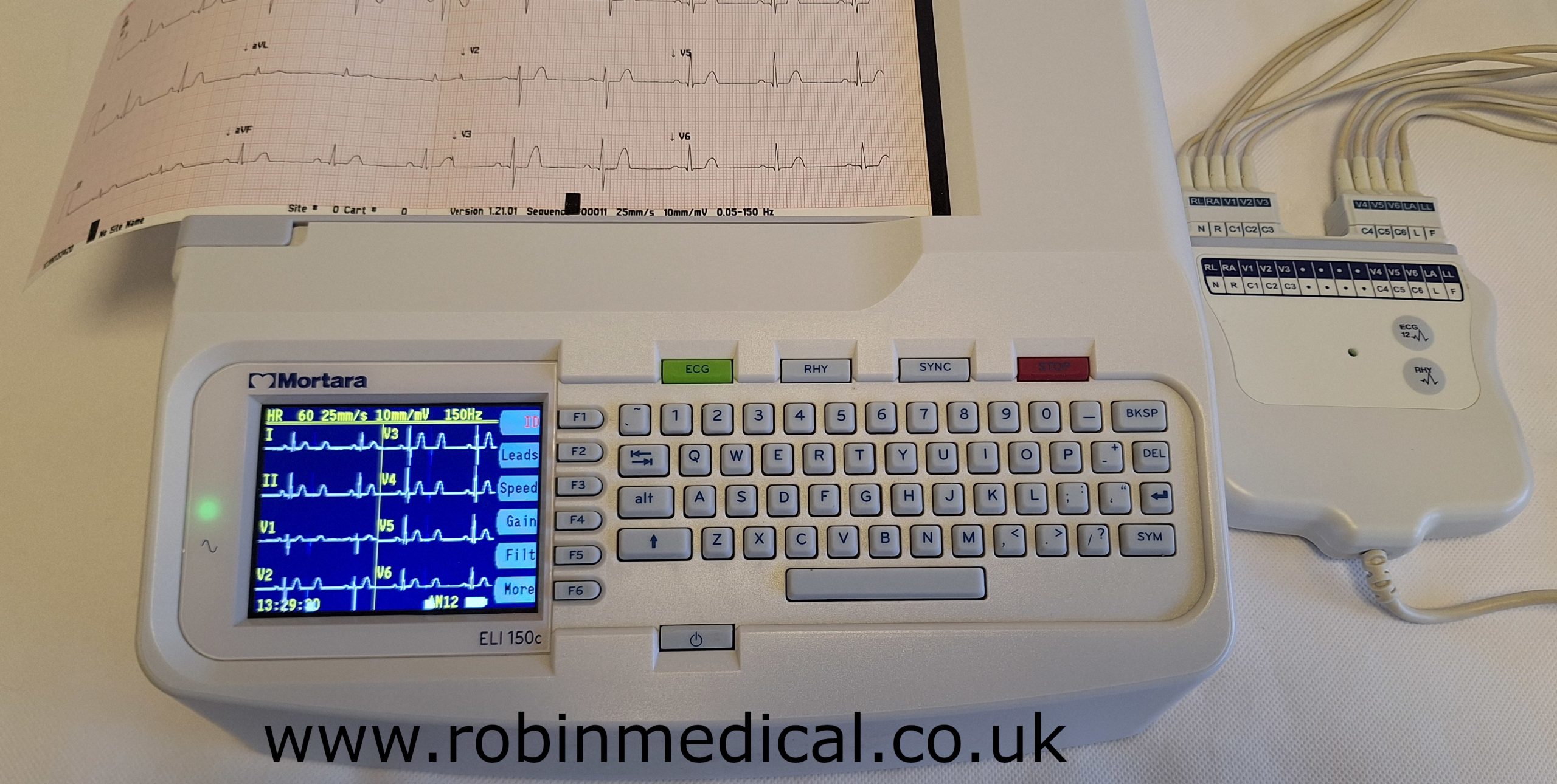 Welch Allyn Mortara ELI150c Desktop ECG with AM12 patient cable module ...