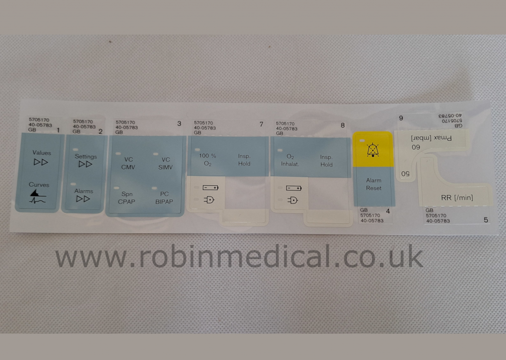 Drager New OEM Front Panel Strips Oxylog 3k REF: 5705170 - Robin ...