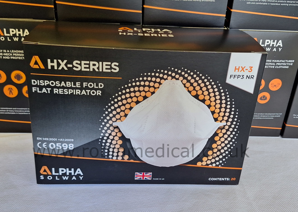 HX-3 FFP3 NR HX-SERIES Disposable Fold Flat Respirator UK Manufactured ...