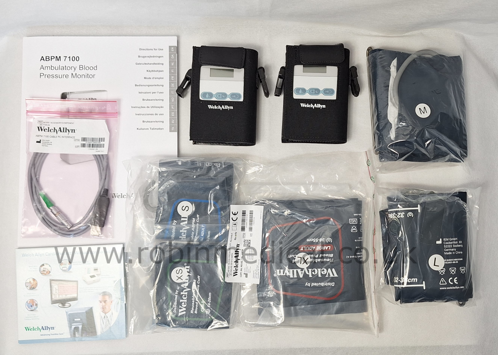 Welch Allyn ABPM 7100S Ambulatory NIBP Monitor with 5 Cuff Sizes ...