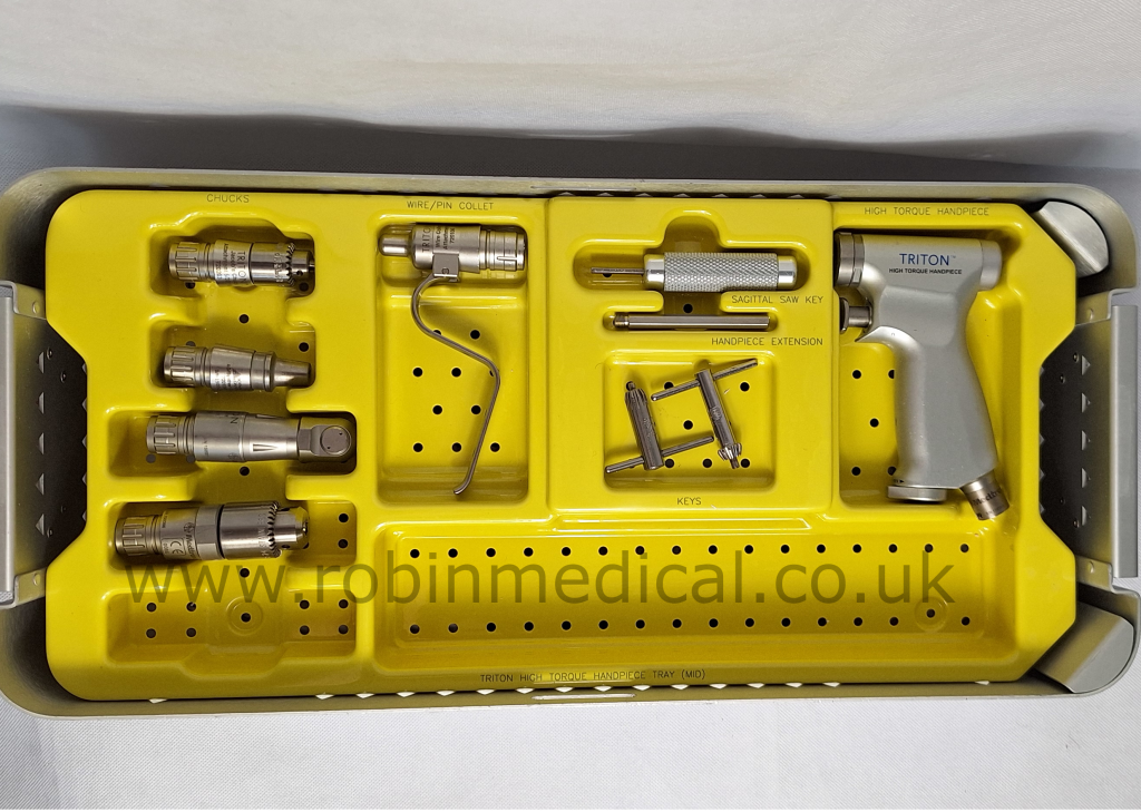 Medtronic Triton Orthospine Pneumatic Drill Set with 5 Attachments ...